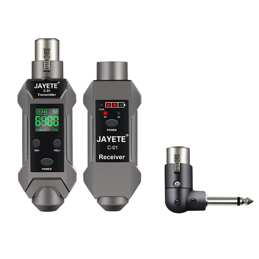 Jual UHF Wireless Microphone XLR Transmitter Receiver Rechargeable ...