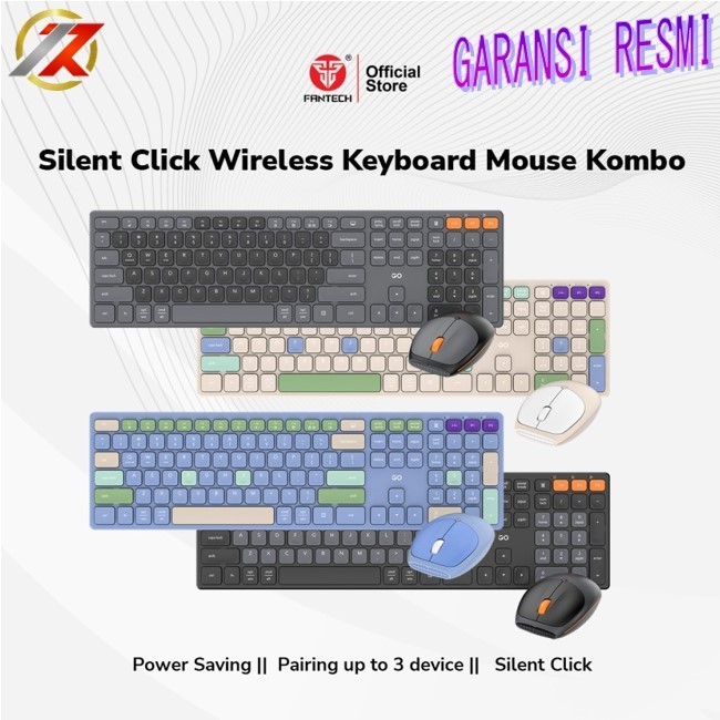 Jual FANTECH GO POP WK895 OFFICE WIRELESS COMBO KEYBOARD MOUSE | Shopee Indonesia