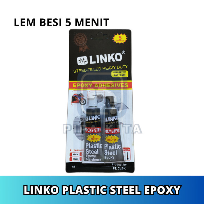 Jual Lem Epoxy Besi Linko 5 Menit 48 Gram Steel Filled Heavy Duty ...