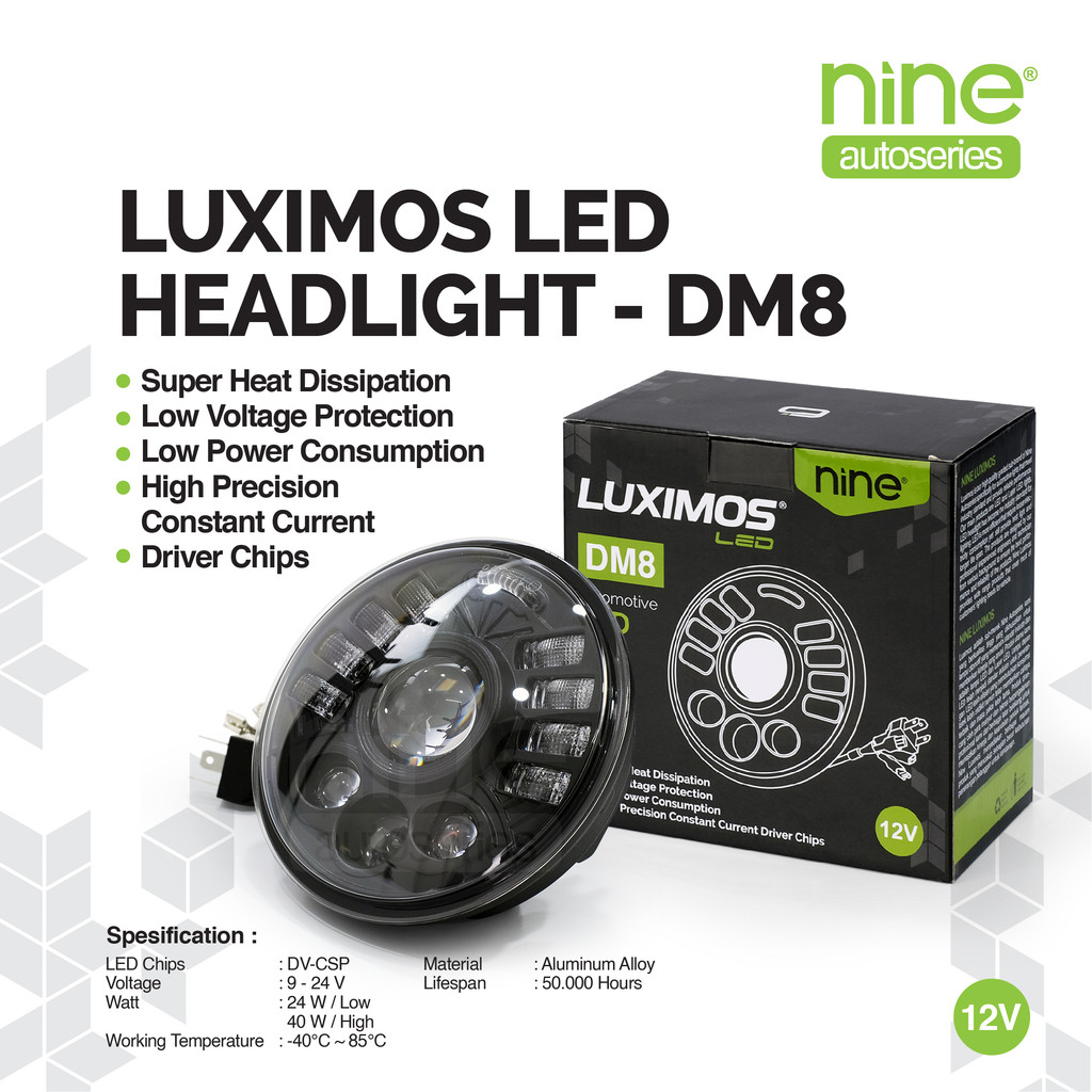 Jual LUXIMOS Lampu Utama 40 W Cobra 5,75 Inch JEEP NINJA SS RX KING W-175 LED DM8 - NINE ...