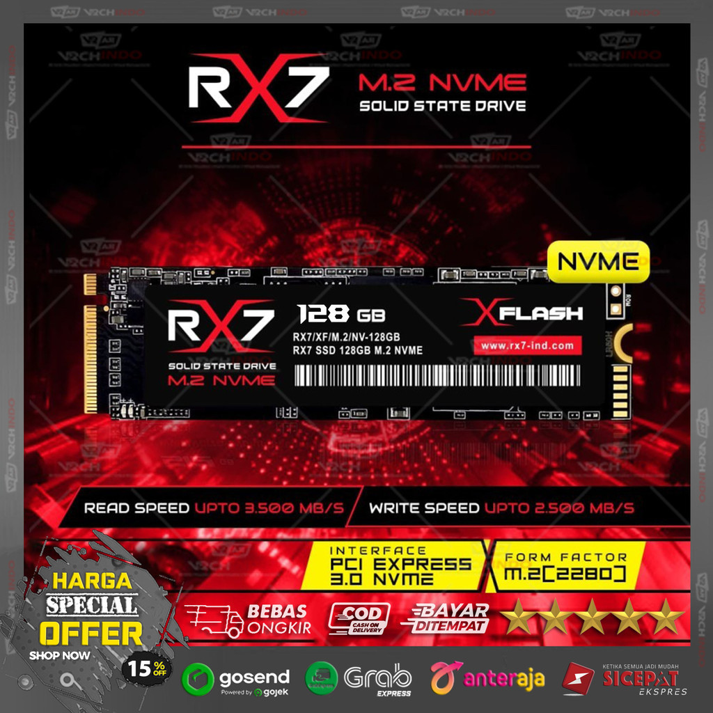 Jual SSD NVME M.2 RX7 X-Flash - SSD NVMe M2 RX7 XFlash 128 GB PCIe 2280 ...