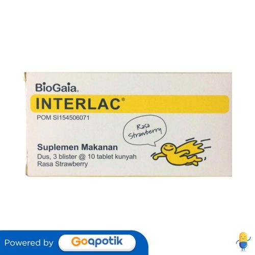 Jual Interlac Rasa Strawberry Box 30 Tablet | Shopee Indonesia