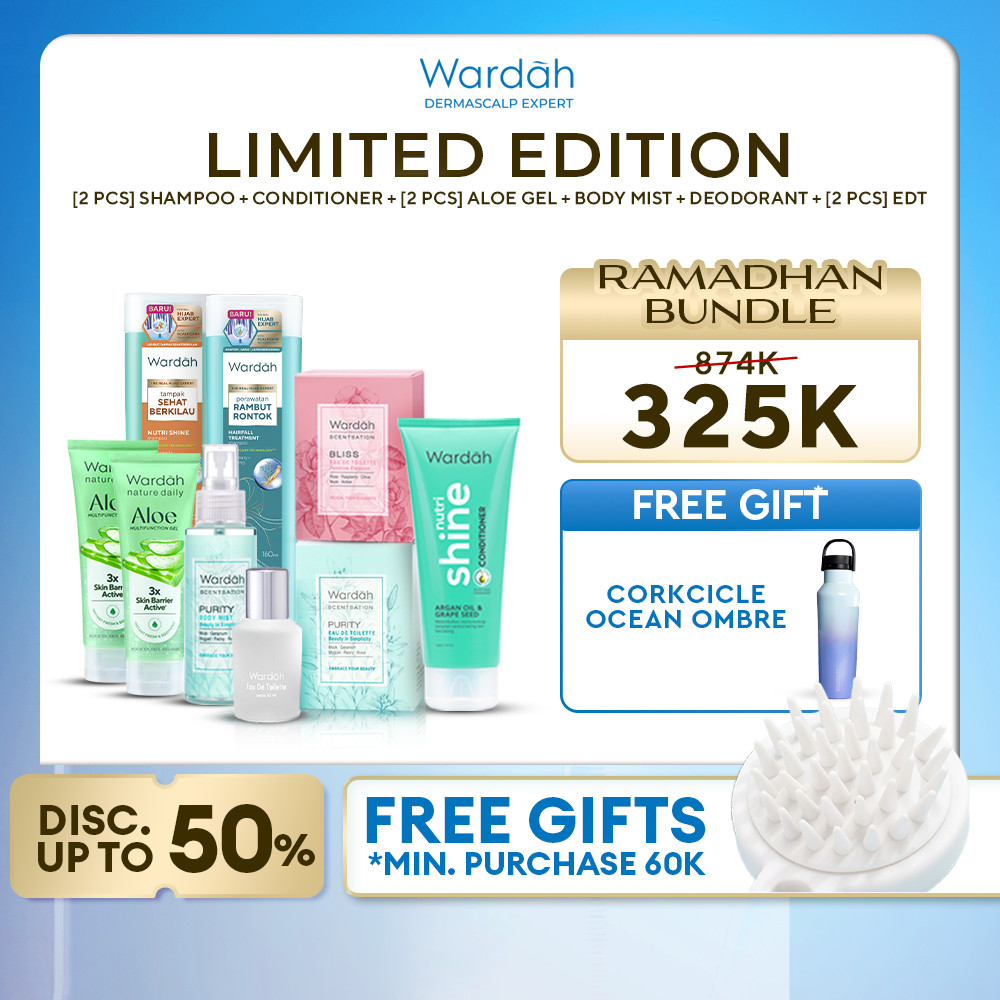 Jual [Limited Edition] Wardah Dermascalp Bundle Free Corkcicle Ocean Ombre | Shopee Indonesia