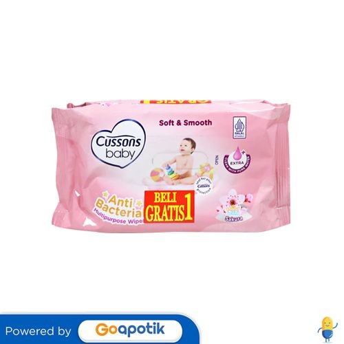 Jual Cussons Baby Wipes Soft & Smooth Pack 50 Pcs (Buy 1 Get 1 ...
