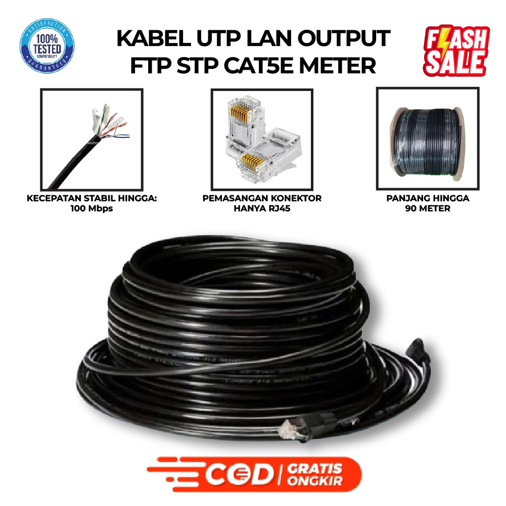 Jual Kabel UTP LAN Outdoor Spectra Meteran/ FTP STP CAT5E Meter Eceran ...