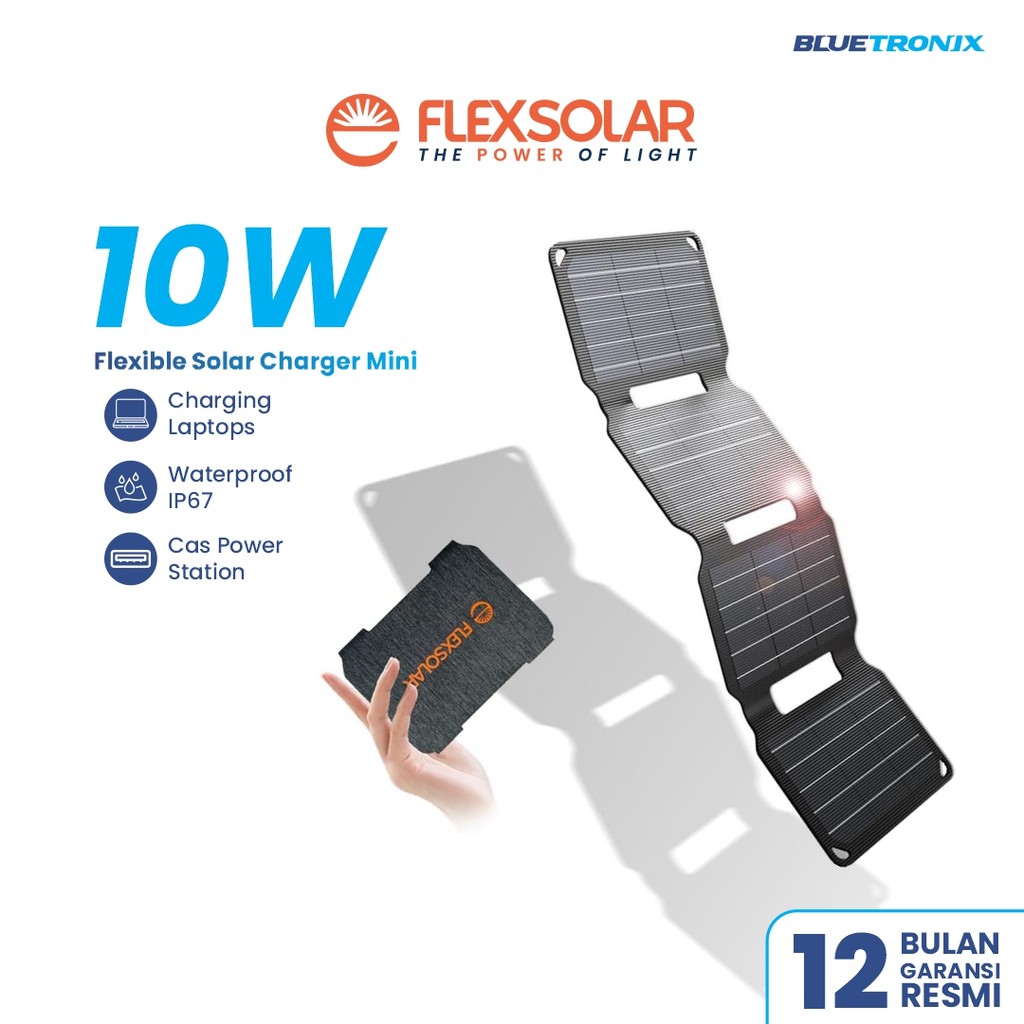 Jual Solar Panel Portable FLEXSOLAR E10 Mini 10W Foldable USB Solar ...