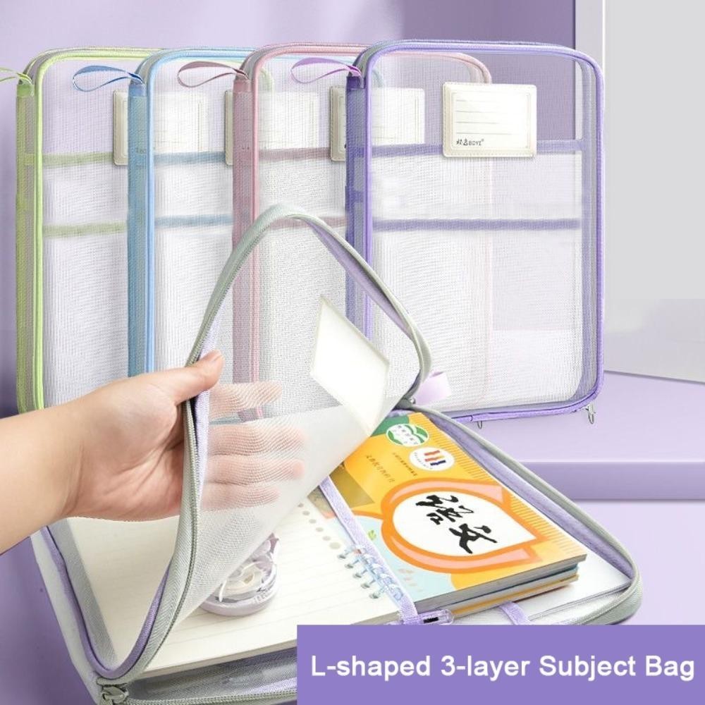 Jual Tas Dokumen Transparan 3 Lapis / Tas Buku Portabel Jaring Tas ...