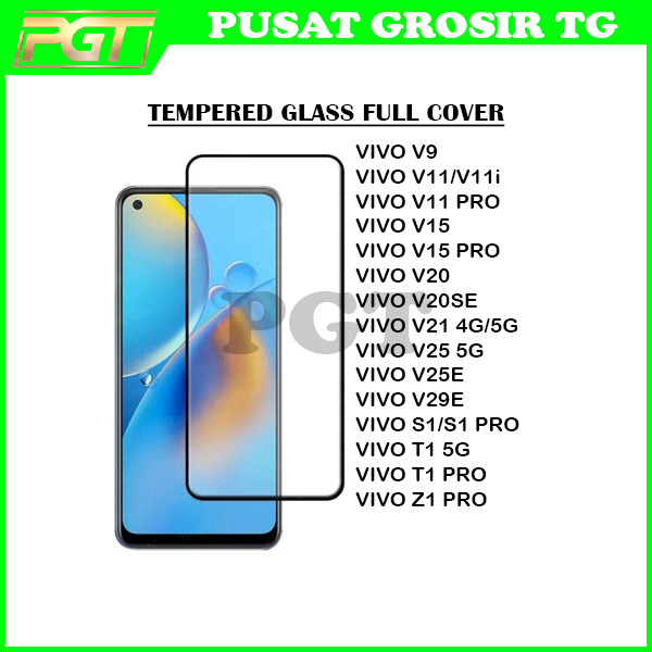 Jual TEMPERED GLASS FULL COVER VIVO V9 V11 V11i V11 PRO V15 V17 V17 PRO V19 V20 V20SE V21 4G/5G ...