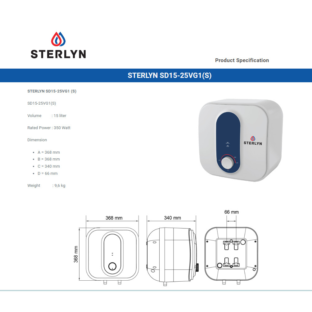 Jual WATER HEATER LISTRIK LOW WATT STERLYN 200WATT DAN 350WATT PEMANAS ...