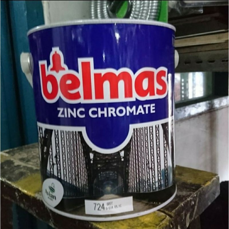 Jual CAT MENI BESI DASAR ANTI KARAT ZINC CHROMATE BELMAS 1KG CAT KAYU ...