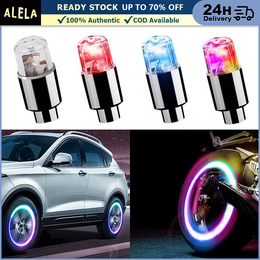 Jual 4 Pcs Tutup Pentil Ban Lampu LED Nyala Warna Warni Neon Tyre Light ...