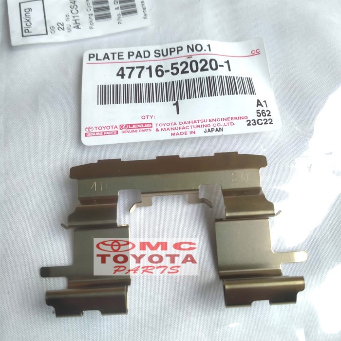 Jual Asli Plat Pad Disc Brake Depan Toyota Vios 47716-52020-1 (Harga ...