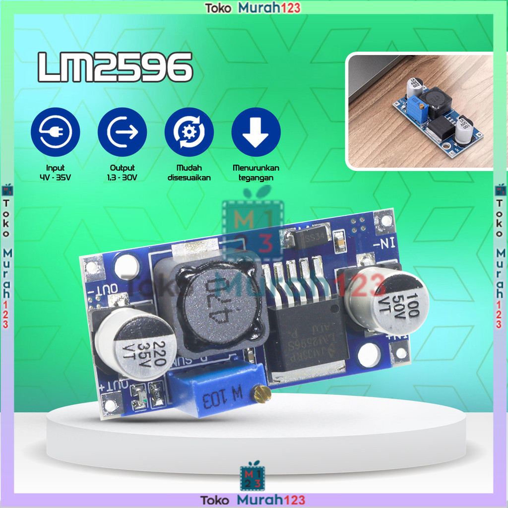 Jual LM2596 LM2596S DC-DC 3-40V ADJUSTABLE STEP DOWN POWER SUPPLY VOLTAGE REGULATOR 3A / PENURUN ...