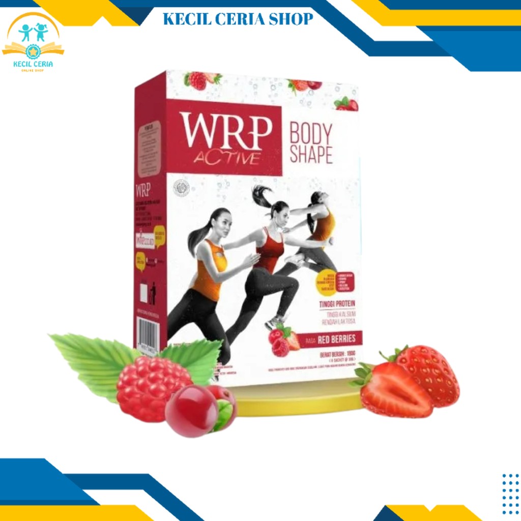 Jual WRP Body Shape Red Berries 180g Susu Protein Otot Tinggi Kalsium ...