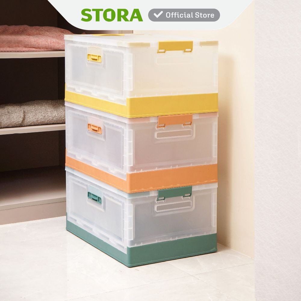 Jual Stora 51X35X26 cm Kotak Penyimpanan Lipat Wadah Kotak Simpan ...