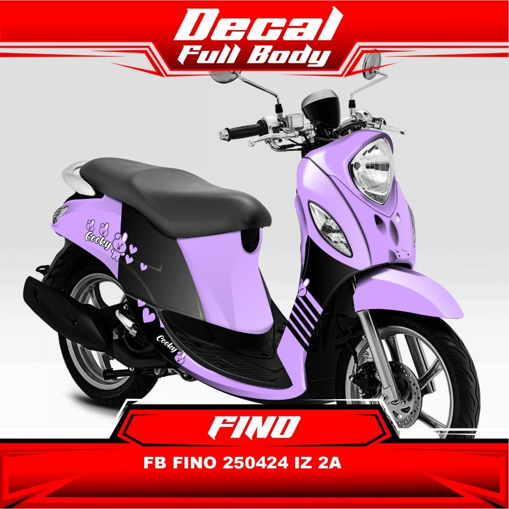 Jual Stiker Sticker Decal Motor YAMAHA FINO Full Body 250424 IZ Ungu ...