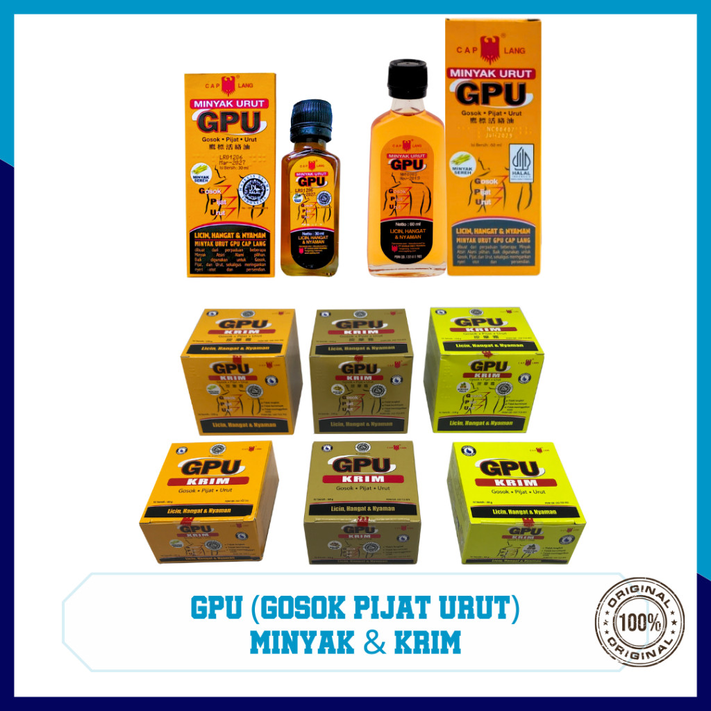 Jual GPU (GOSOK PIJAT URUT) | MINYAK | KRIM | Shopee Indonesia