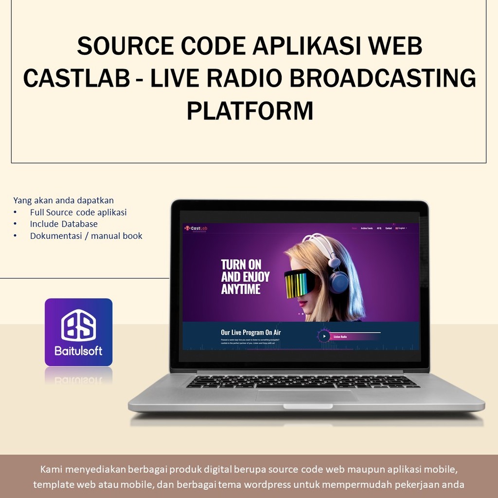 Jual SOURCE CODE APLIKASI WEB CASTLAB - LIVE RADIO BROADCASTING PLATFORM | Shopee Indonesia