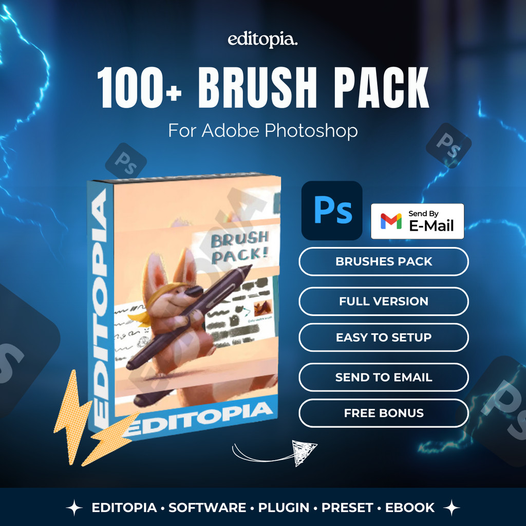 Jual 100+ Brush Pack For Photoshop - Brushes Pack | Shopee Indonesia