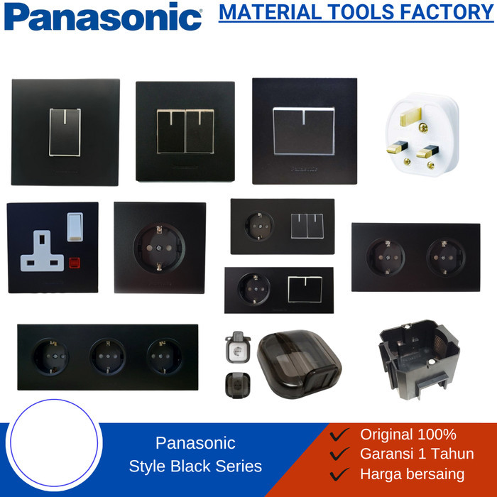 Jual Saklar Panasonic Hitam Style Black Series - Saklar Listrik Style ...