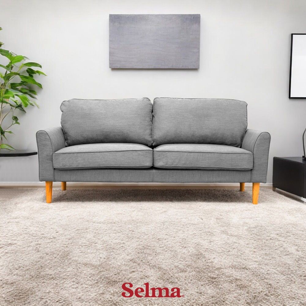 Jual Selma Amora Sofa Fabric 3 Seater - Abu-Abu Muda Sofa Ruang Tamu ...