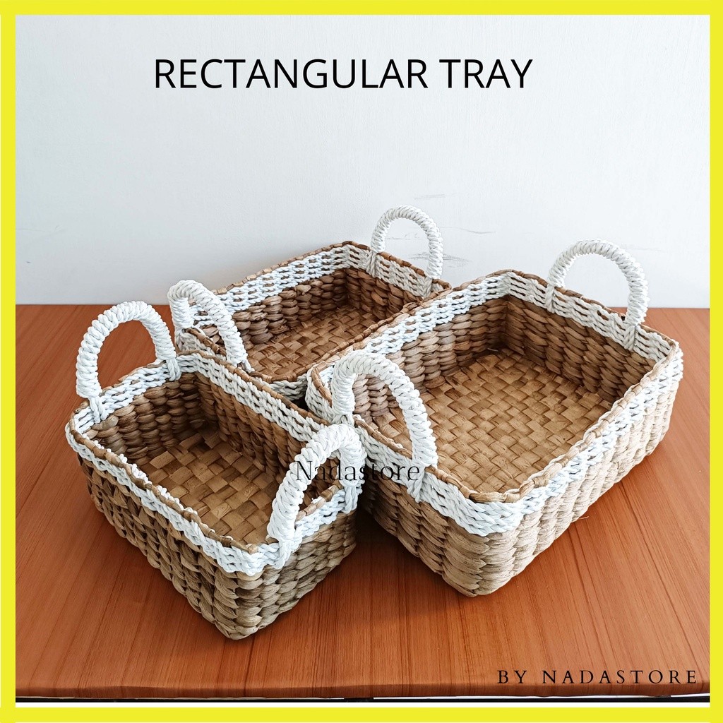 Jual Nampan Anyaman / Baki Enceng / Tray Anyaman Enceng Gondok List ...
