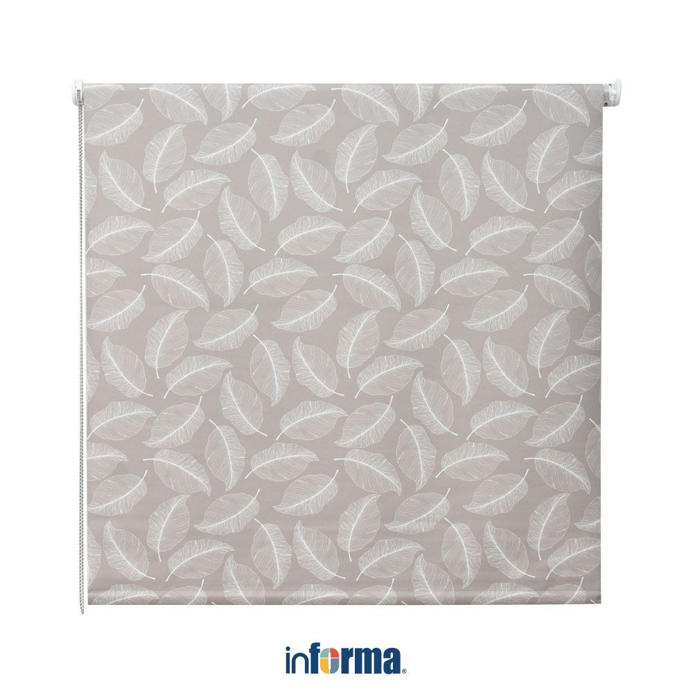 Jual Informa 120x160 cm Roller Blind Floral - Abu-Abu Tirai Gulung ...