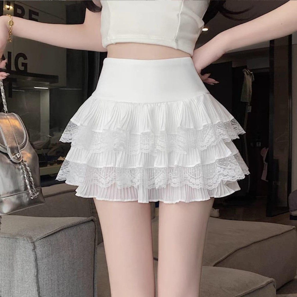 Jual Korean Style Premium Cute Mini Skirt Rok Pendek Wanita TM 6350 ...
