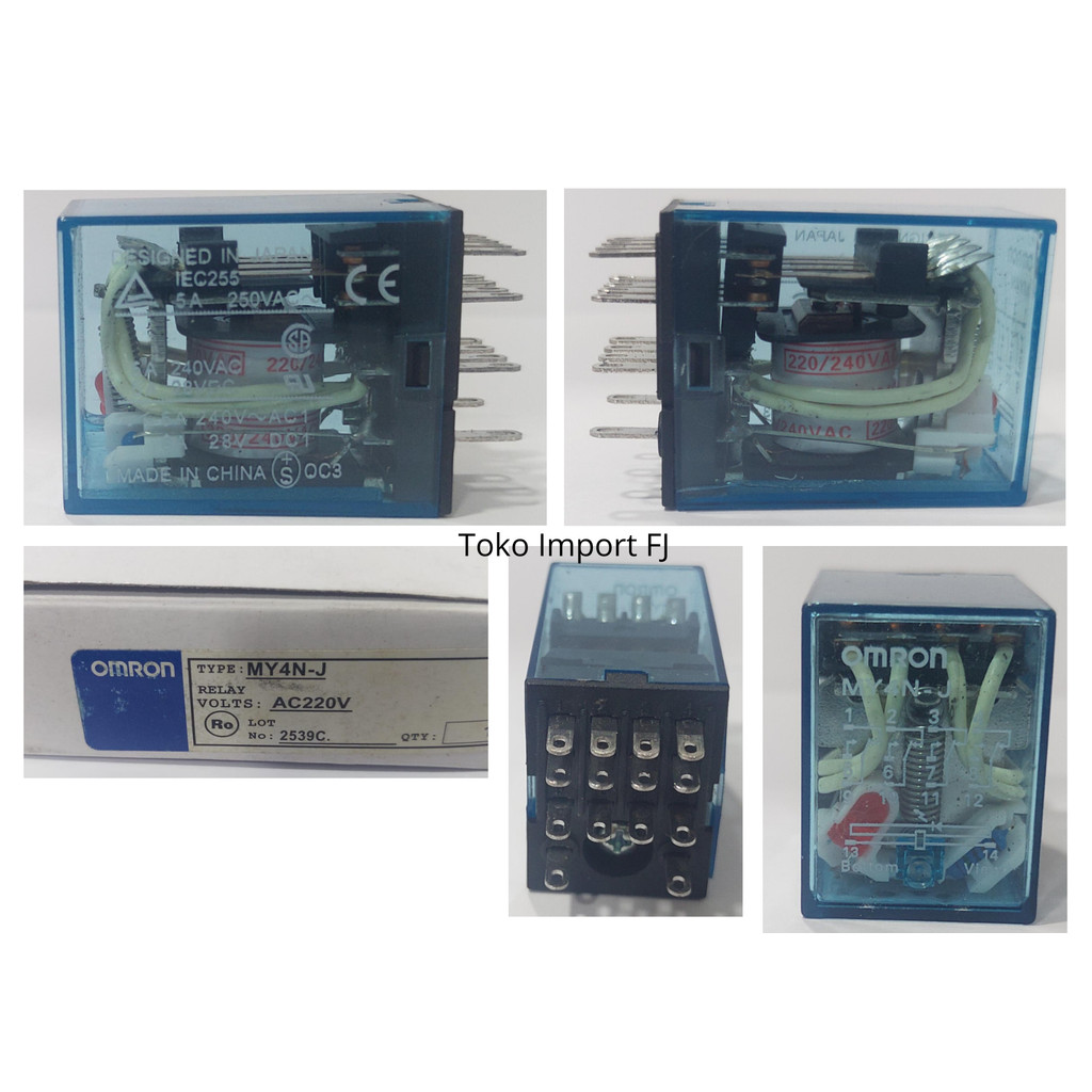 Jual Relay Omron MY4N-J MY4N J AC220V Relay 14 Pin MY4 6402D READY ...