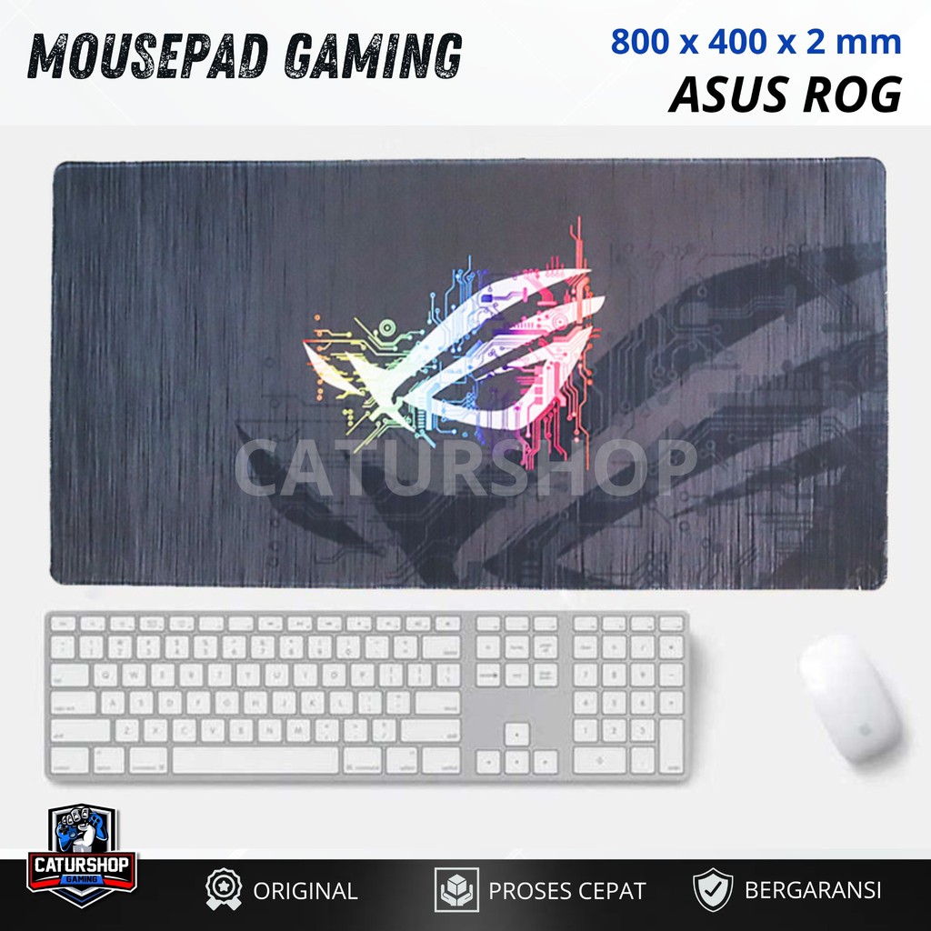 Jual OLEVO ASUS ROG Mousepad 800 x 400 x 2 mm Deskmat Gaming Mouse Pad ...