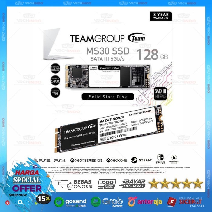 Jual SSD NVMe M2 Team Group 128GB Team MS30 2280 - SSD NVME M.2 128 GB TeamGroup MS-30 PCIe 2280 ...