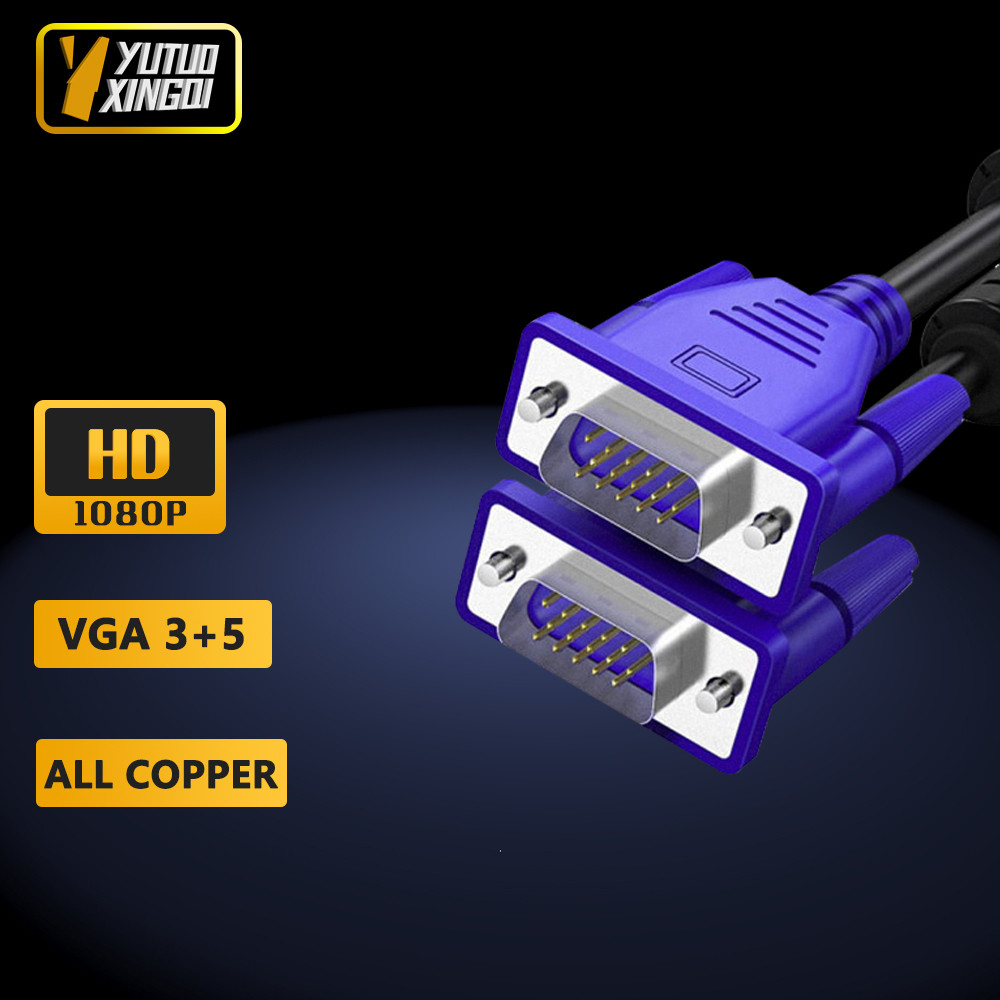 Jual All Copper VGA 3+5 Computer Monitor Connection Cable Suitable For Video Card Display TV ...