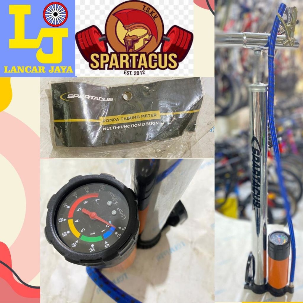 Jual SPARTACUS Pompa Tangan Sepeda/Motor/Mobil Besi Tabung Krum/CP ...