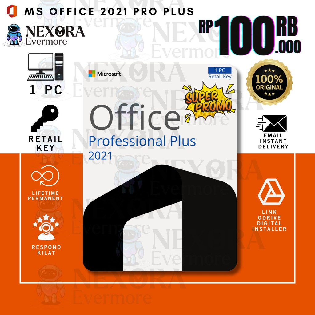 Jual Microsoft Office 2021 Pro Plus Original Lifetime Permanent License ...