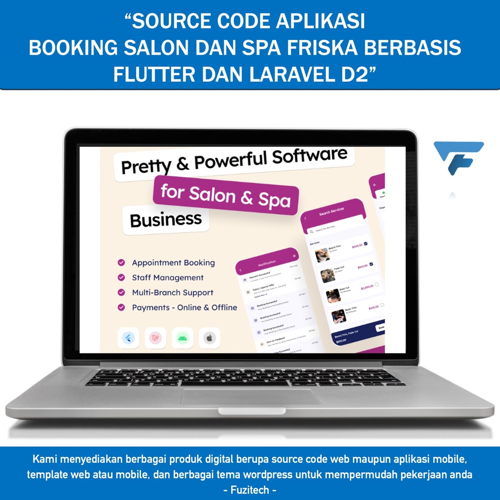 Jual SOURCE CODE APLIKASI MOBILE FREZKA - SOFTWARE FOR SALONS AND SPA BUSINESSES (FLUTTER ...