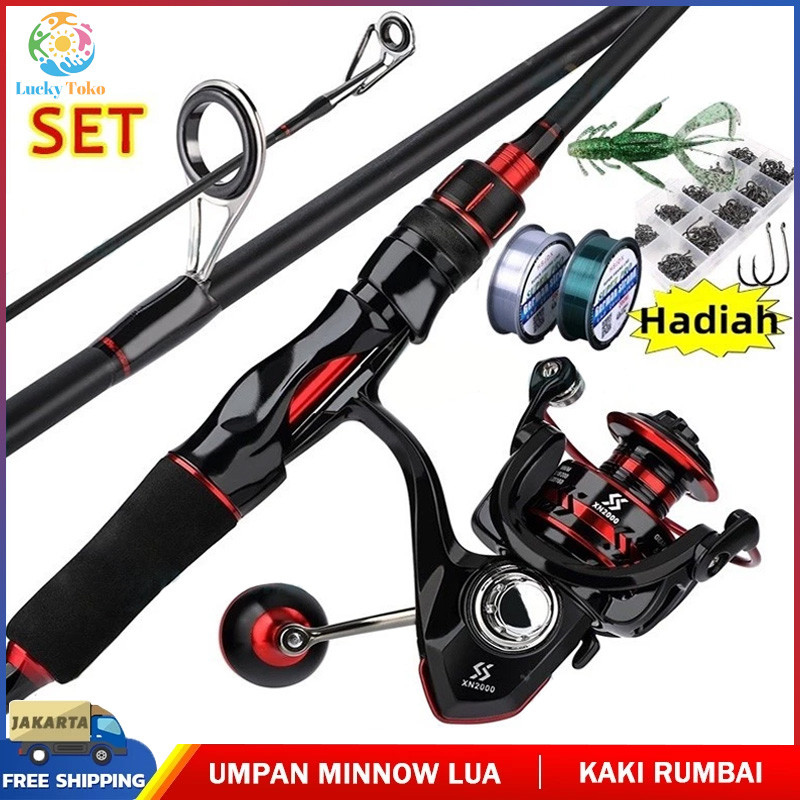 Jual Sougayilang joran pancing 1.8m/2.1m 2 bagian pancing reel 2000 3000 4000 5000 6000 7000 ...