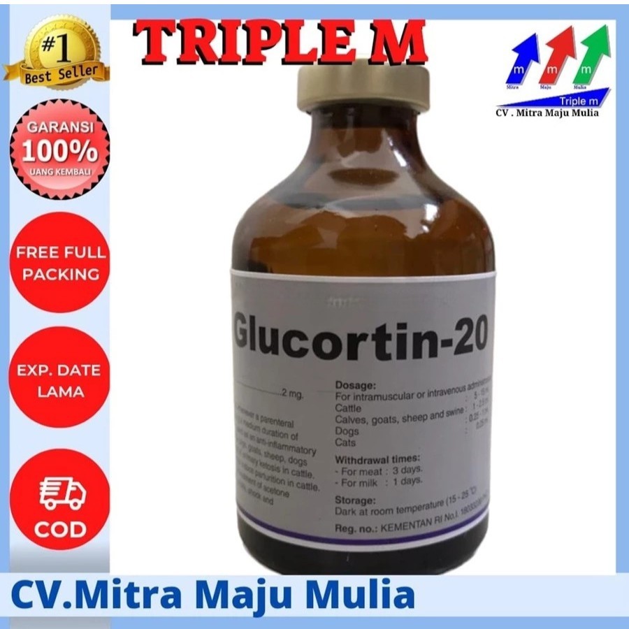 Jual Glucortin 20 Vol 50 ml Analgesik Antiinflamasi Antipiretik Sapi ...