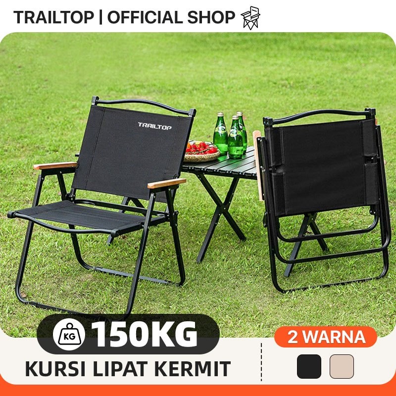 Jual TrailTop Kursi Lipat Outdoor Dengan Gagang Kayu Kursi Camping ...