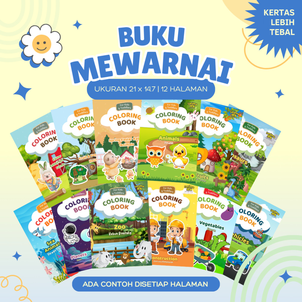 Jual Buku Mewarnai / Buku Edukasi Mewarnai Anak / Coloring Book Anak ...