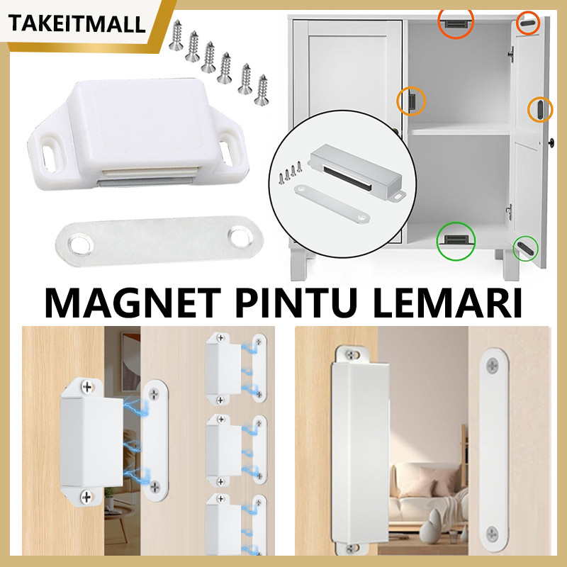 Jual Magnet Kayu Kotak/ Magnet Pintu Laci Lemari Magnetic Door Stopper ...