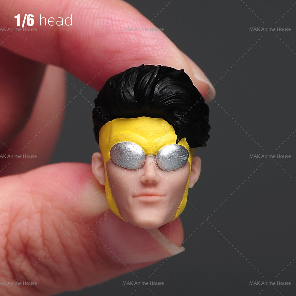 Jual 1/12 Scale Painted Invincible Anime Hero Characters Boy Head Model ...