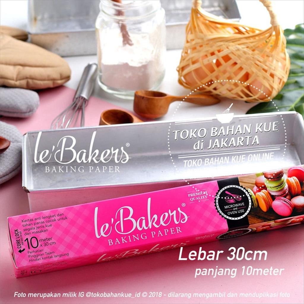 Jual Le Bakers 30cm x10m Baking Parchment Paper Lebakers Kertas Baking ...