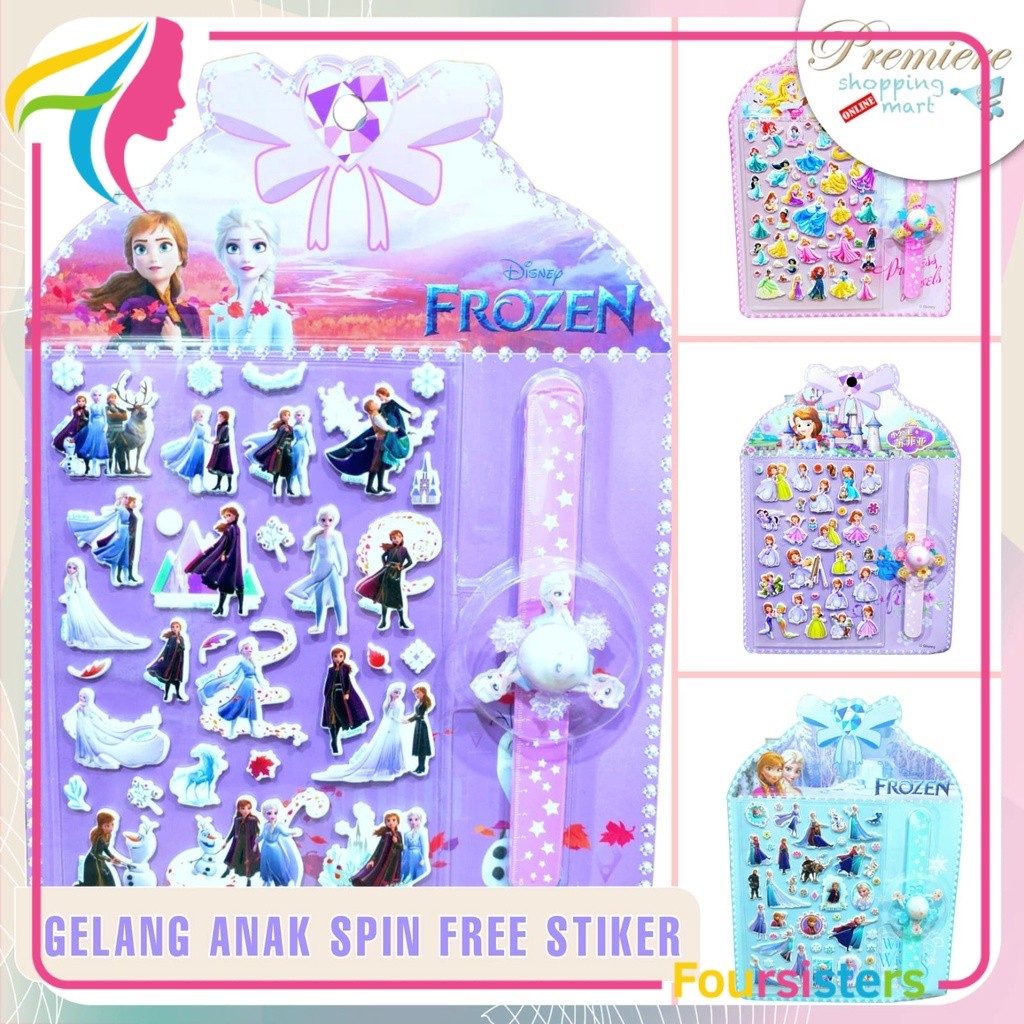 Jual [FS] Gelang Anak Spin Free Sticker LED Karakter Lucu | Shopee ...