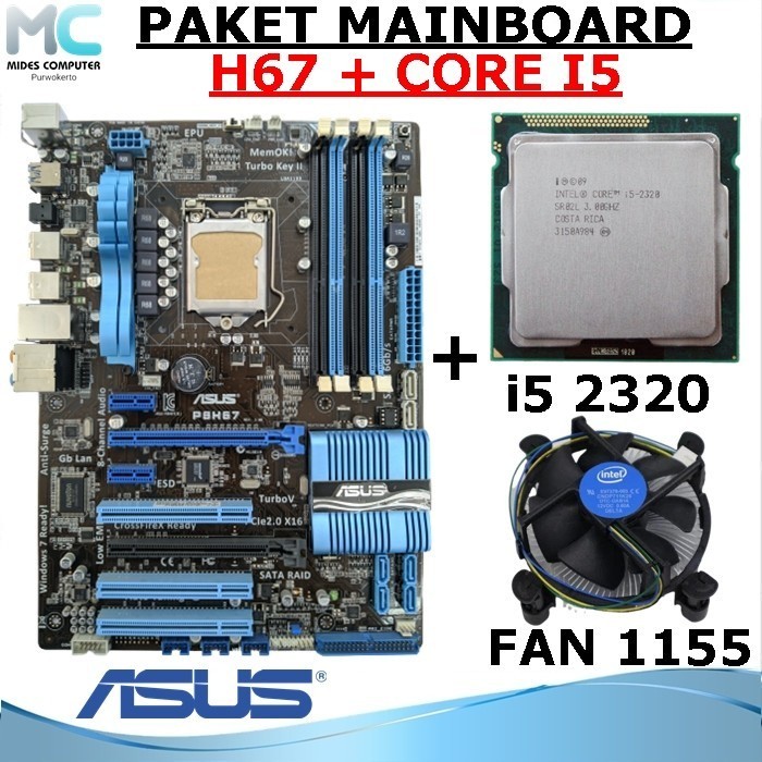 Jual Paket Mainboard LGA 1155 H67 Processor Core I5 Sandy Bridge Dan ...