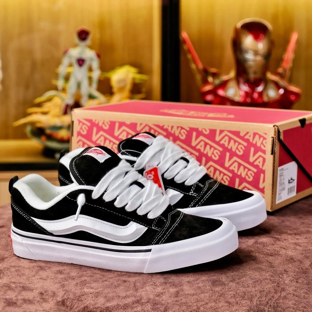 Jual Sepatu Vans Knu Skool Black And White Original Sneakers Pria ...