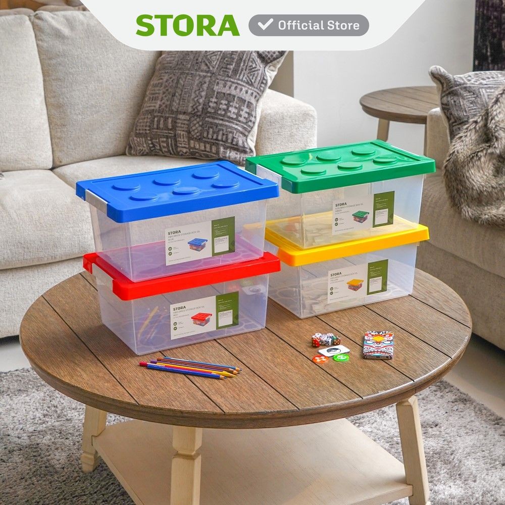 Jual Stora 36.2X24.6X16.5 cm Kotak Penyimpanan Mainan Anak Brick ...