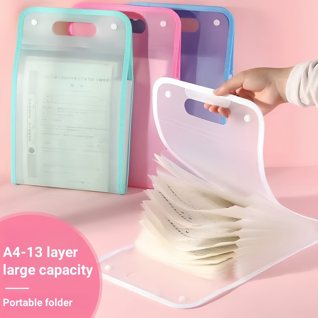 Jual File Organizer/Tas File Handle Warna Transparan Anti Air Multi ...