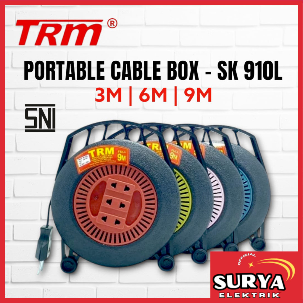Jual Kabel Roll TRM Portable Cable Box 3M / 6M / 9M Full Tembaga Asli ...