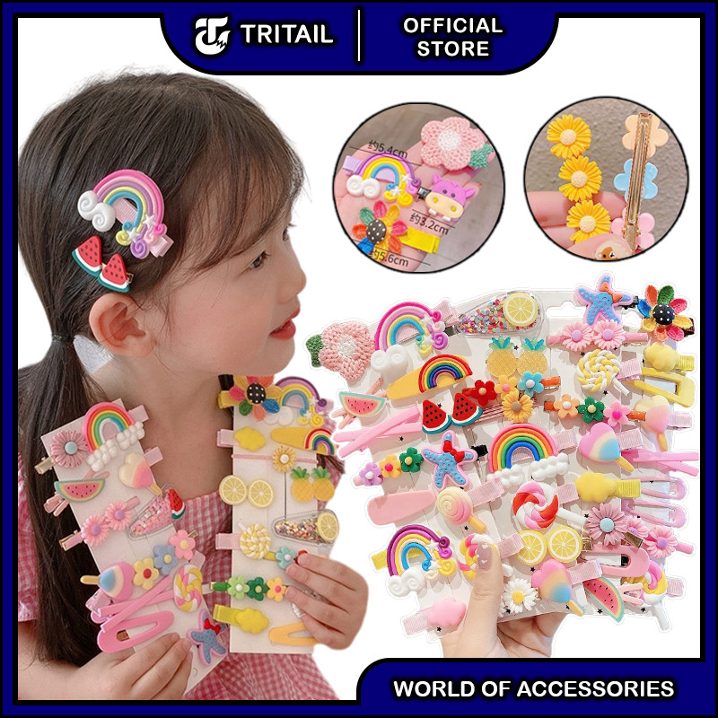 Jual Tritail - 14pcs / Set Jepitan Rambut Anak Fashion Model Korea ...