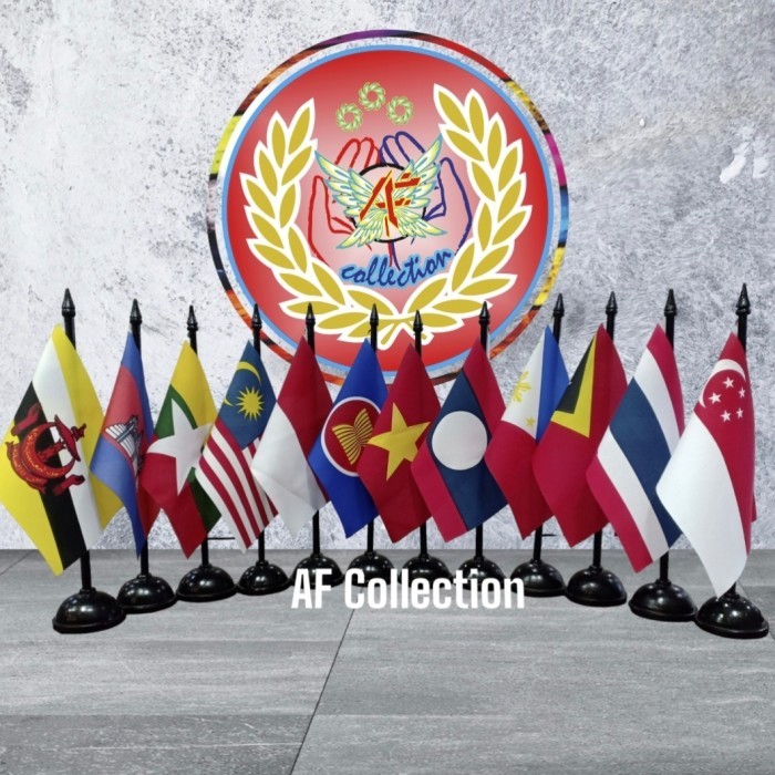 Jual Bendera Negara Meja Anggota Asean Plus Tiang Kayu | Shopee Indonesia